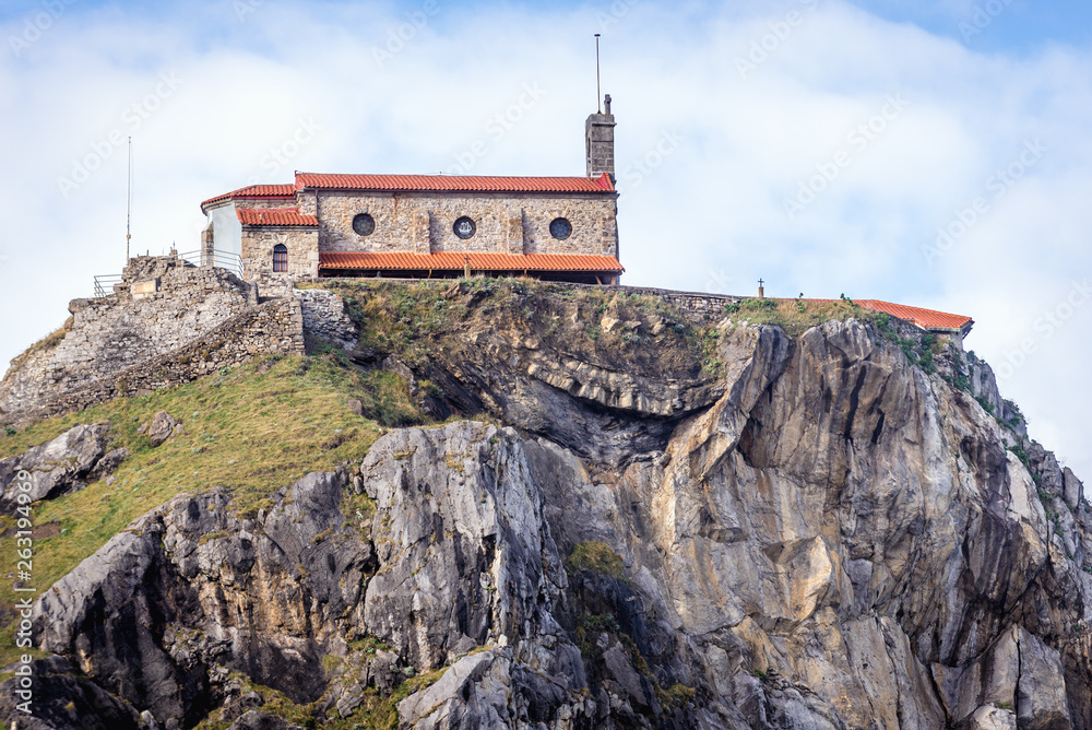 San Juan de Gaztelugatxe hermitage on a small isle on the Atlantic ...