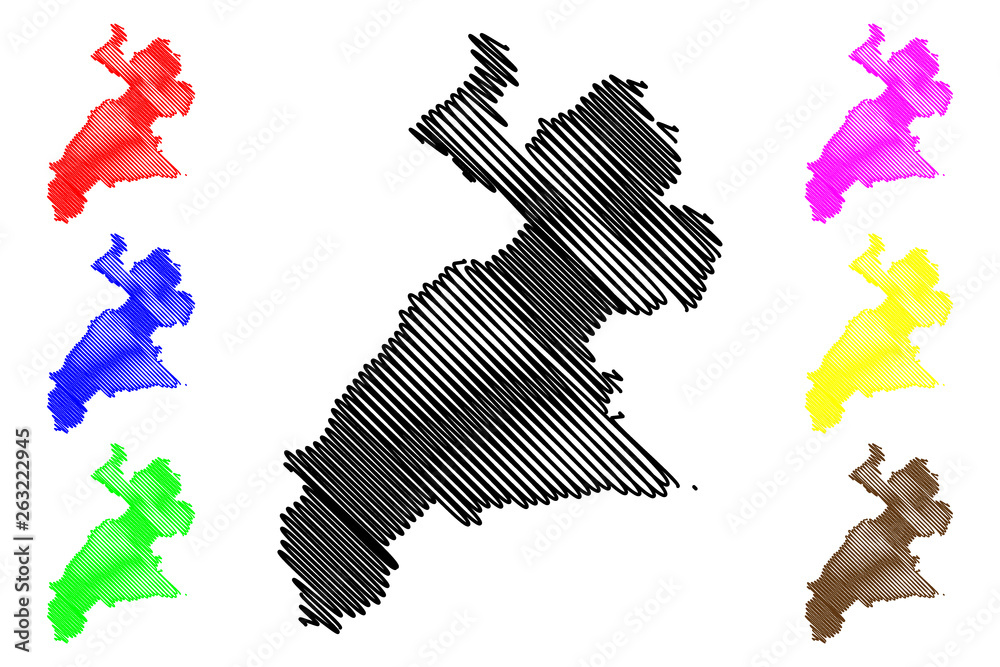 Erbil Governorate (Republic of Iraq, Governorates of Iraq) map vector ...