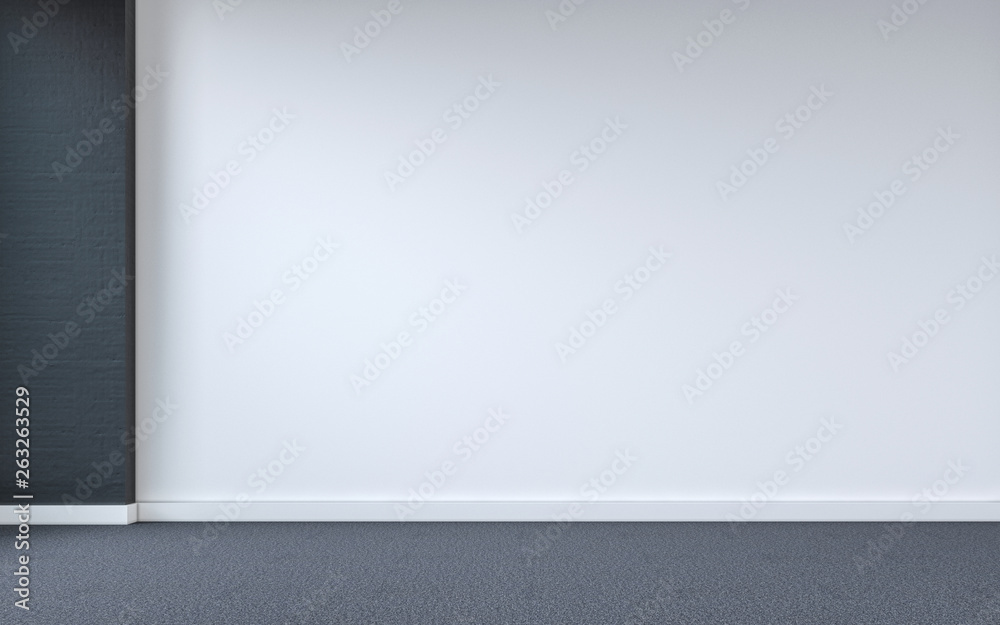 Empty room interior background. 3d rendering Stock Illustration | Adobe ...