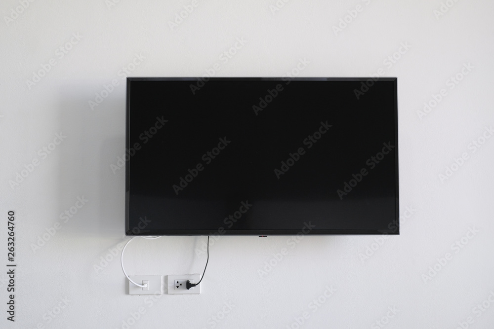 Blank LED TV with white background, can use for design. Stock Photo ...