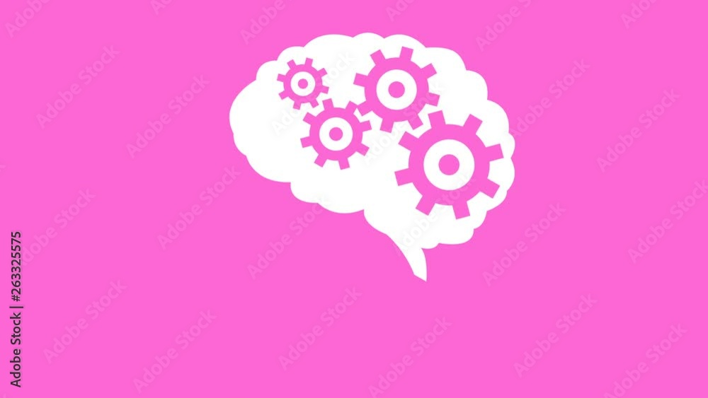 Minimal motion design animation. Brain creating new ideas - concept of ...
