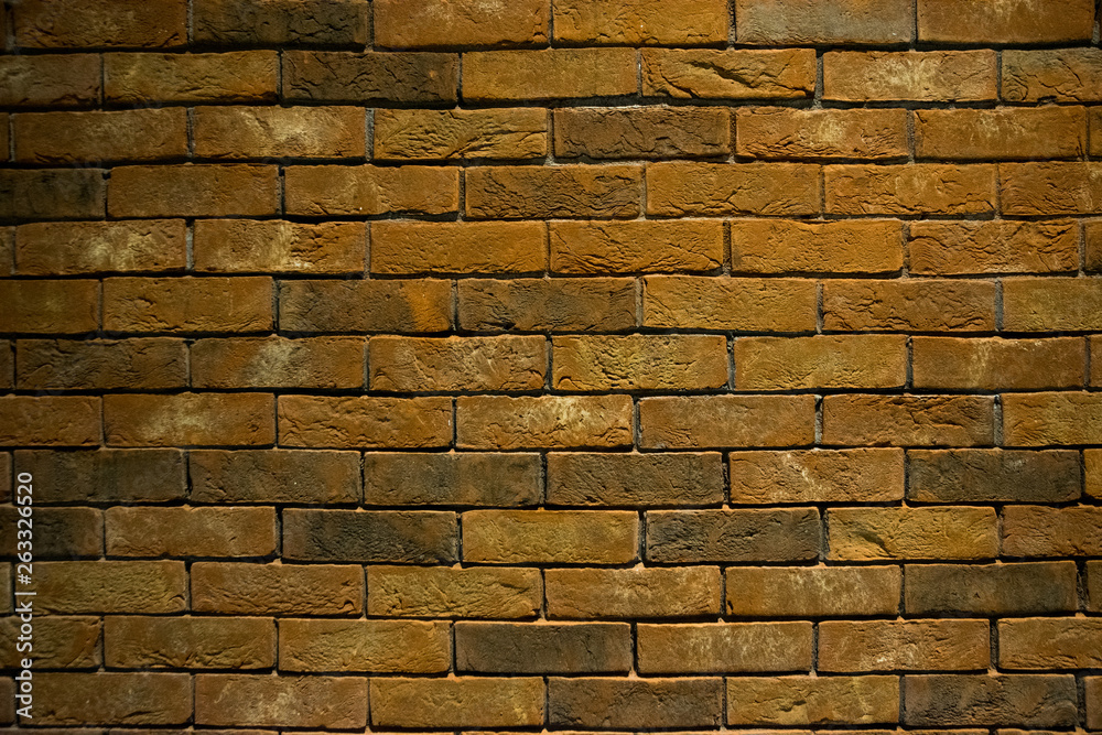 old yellow and brown brick wall, texture pattern, background Stock ...