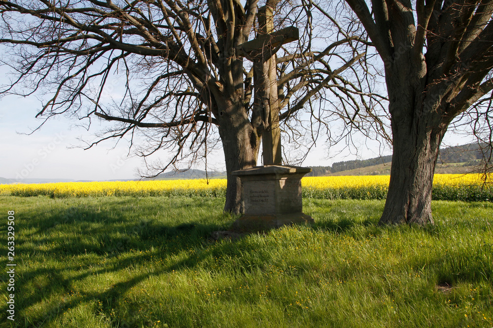 Crucifix, Cross, Unesco Biosphere Reserve Rhon, Germany, Europe Stock ...