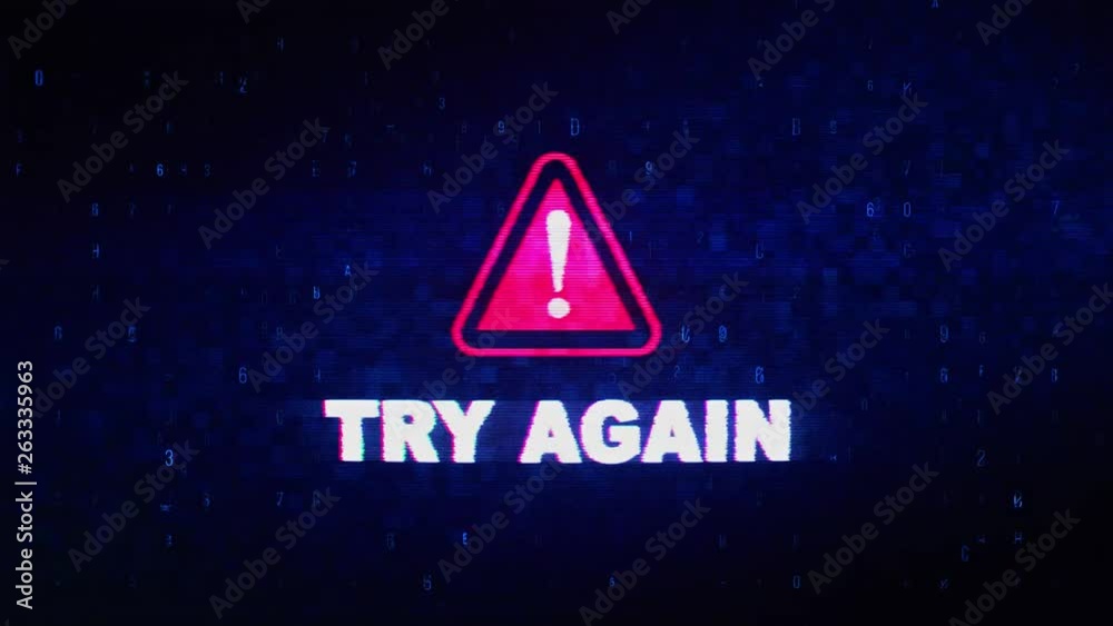 Try Again Text Digital Noise Glitch Effect Tv Screen Background. Login ... Try Again Text Digital Noise Glitch Effect Tv Screen Background. Login ...