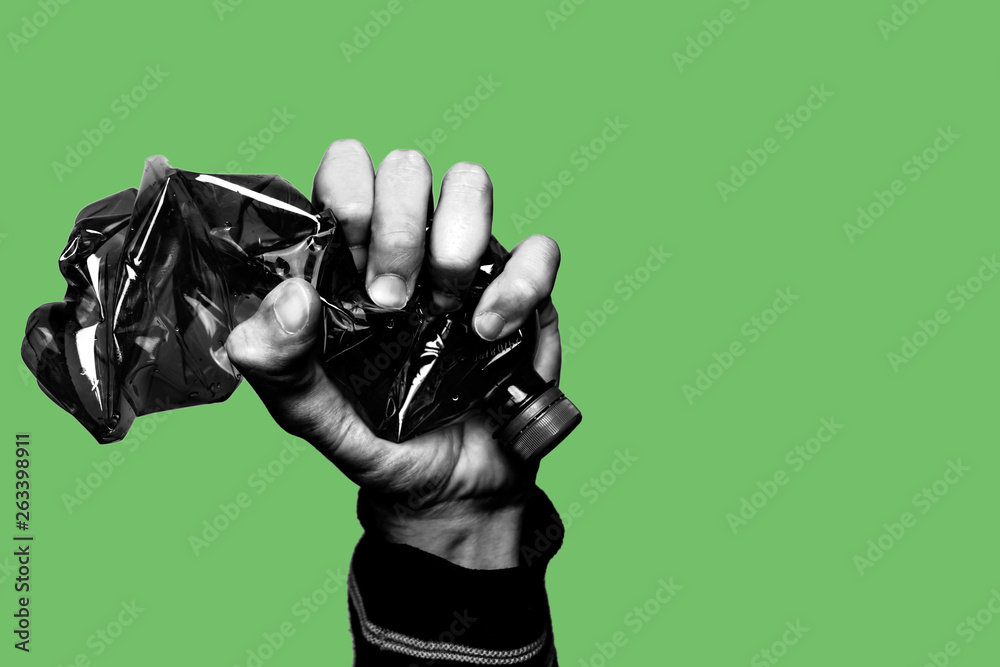 Concept of stop plastic pollution, global warming, recycling plastic ...