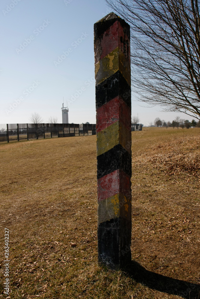 German boundary post on Point Alpha Stock Photo | Adobe Stock