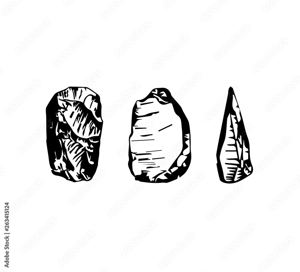 tools of ancient man in the Paleolithic Stock Vector | Adobe Stock