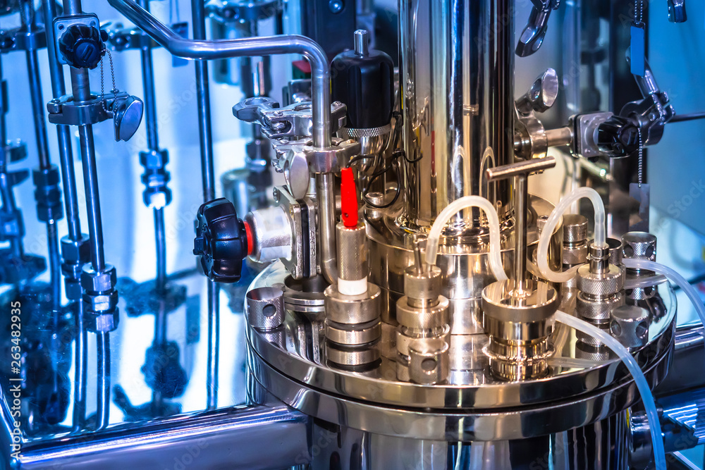 Laboratory bioreactor. Reactor fermenter. Fermenter industrial ...