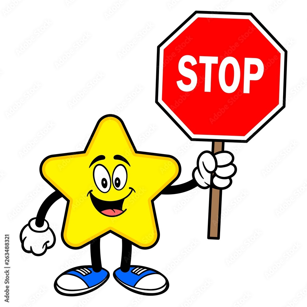 Cute Cartoon Stop Sign