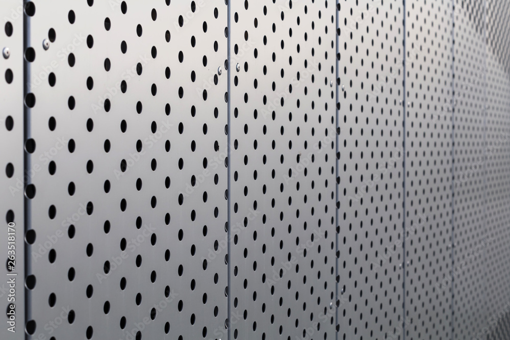 Perforated metal panel. Facing of buildings and structures perforated ...