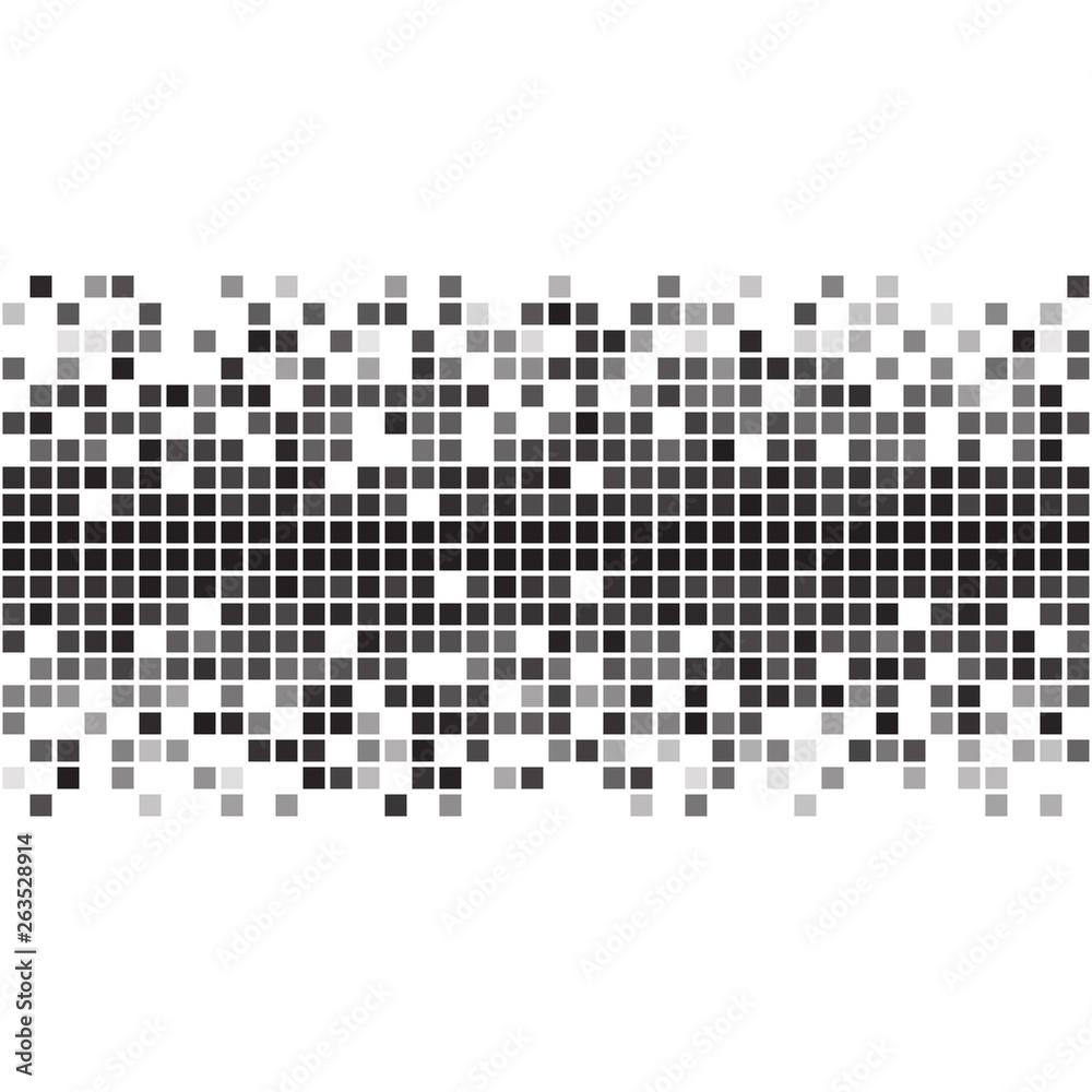 Fading greyscale pixel pattern Stock Vector | Adobe Stock