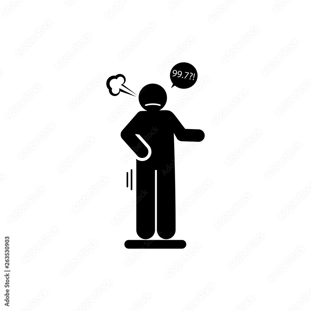 Man, kg, aggressive icon. Element of negative character traits icon ...