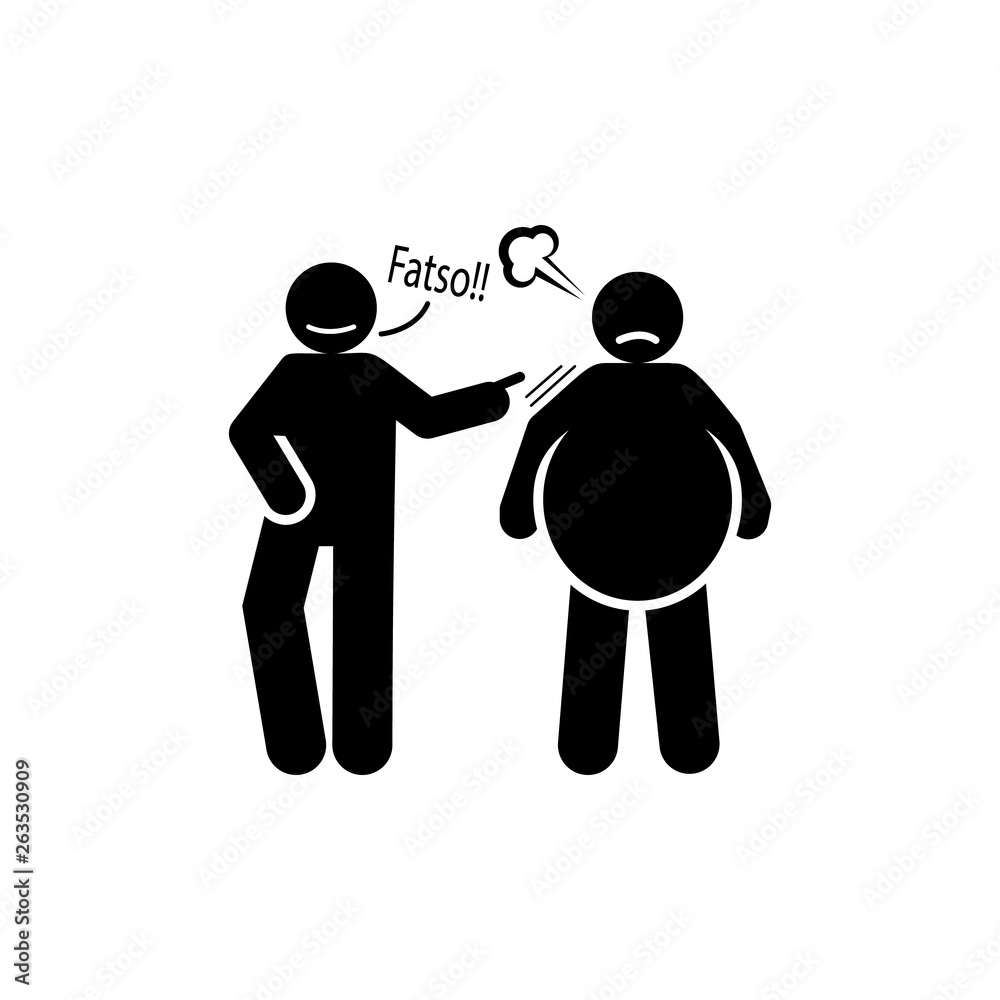 Insensitive, making fun, mocking icon. Element of negative character ...