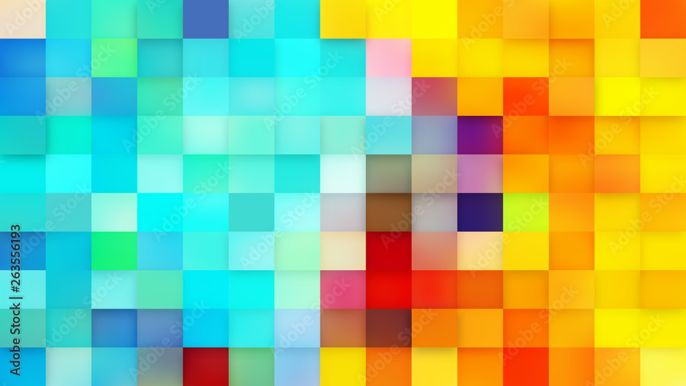 Colorful Square Pixel Mosaic Background Stock Vector | Adobe Stock