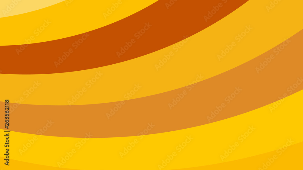 Orange and Yellow Curved Stripes Background Stock Vector | Adobe Stock