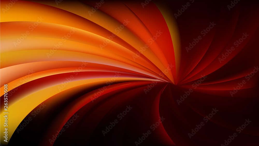 Orange and Black Radial Spiral Rays background Stock Vector | Adobe Stock