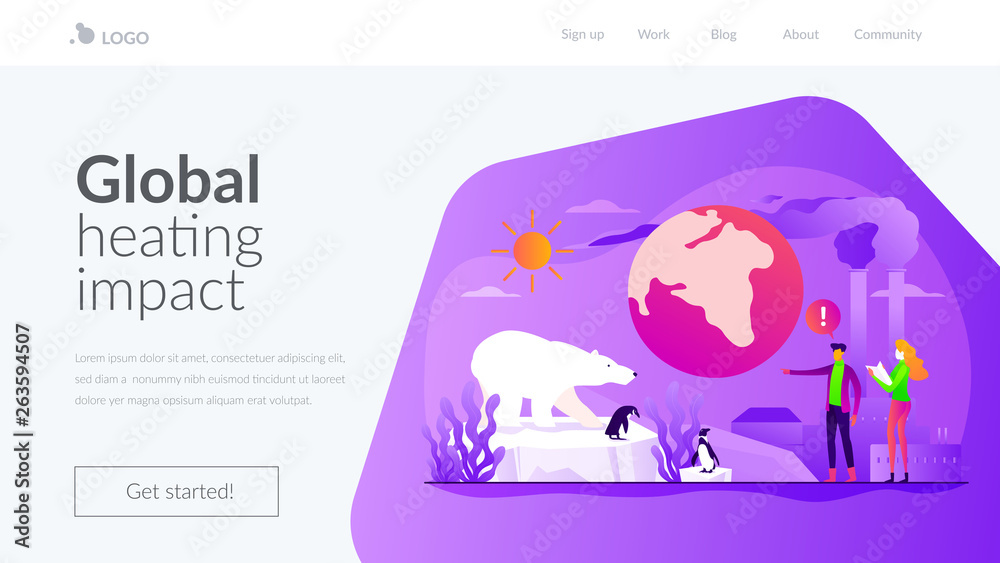 Global warming, environment pollution, global heating impact concept ...