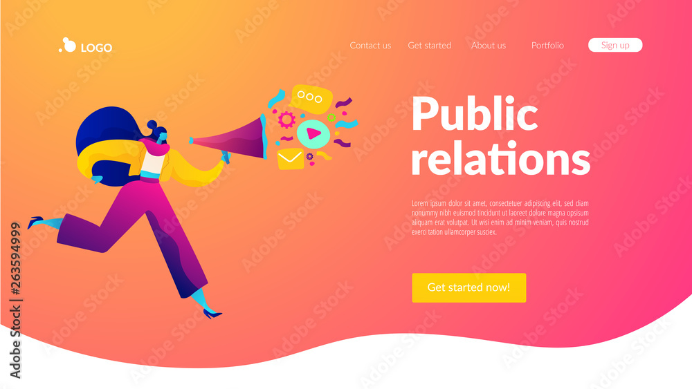 Public relations and affairs, communication, pr agency and jobs concept ...