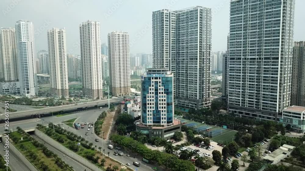 Modern residential buildings high skyscrapers Business Development ...