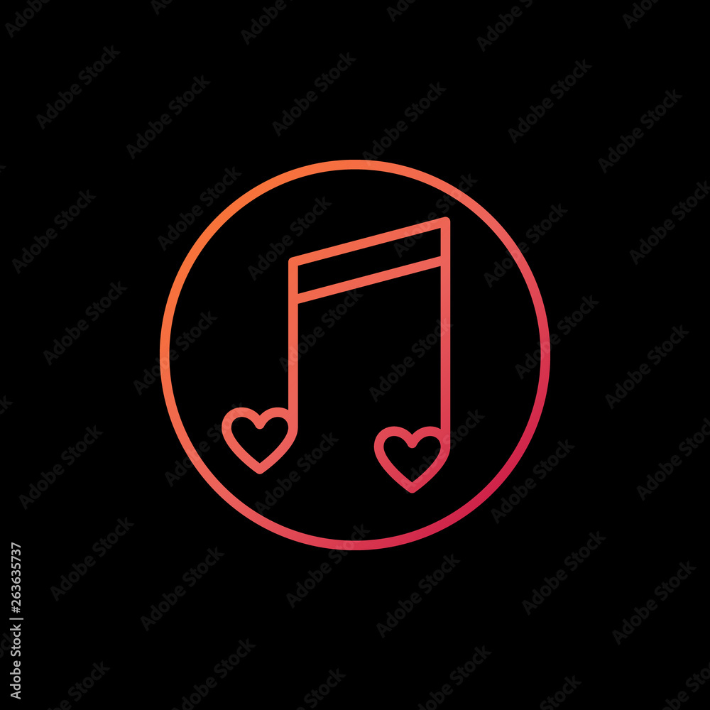 Colorful Music Heart