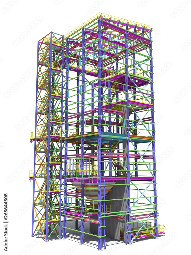 Building Information Model of metal structure. Design technologies of ...