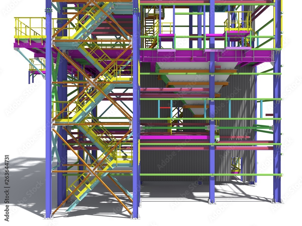 Building Information Model of metal structure. Design technologies of ...
