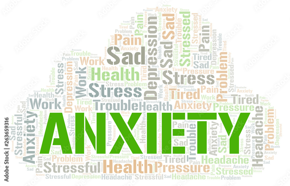 Anxiety word cloud. Stock Vector | Adobe Stock