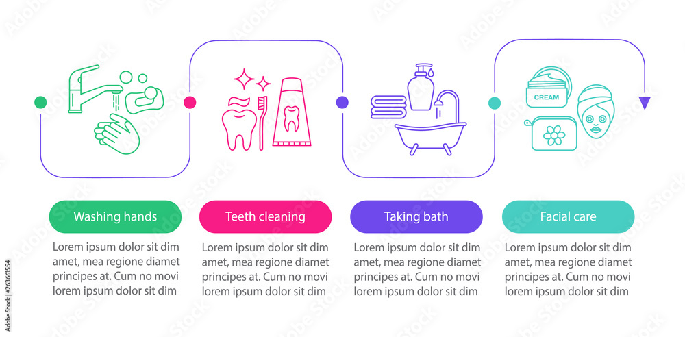 Personal hygiene vector infographic template Stock Vector | Adobe Stock