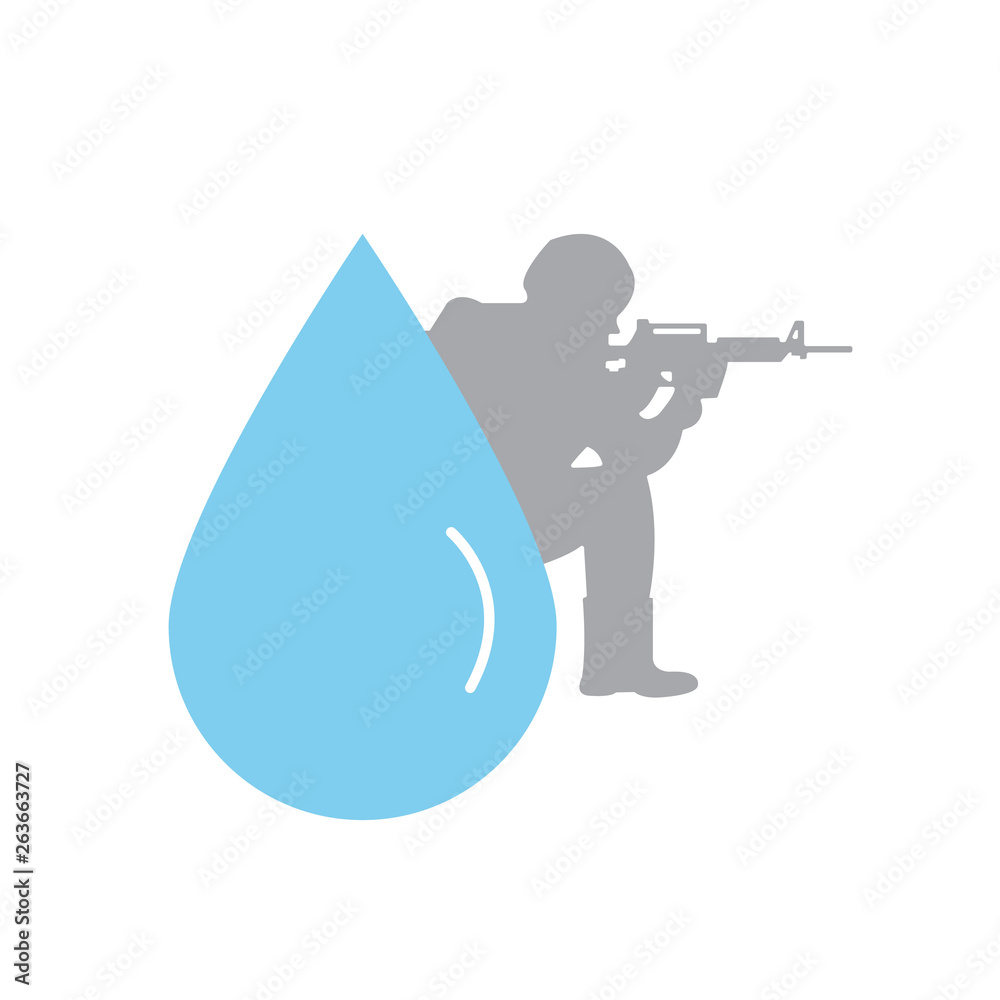 water war concept. water crisis. vector design illustration. Stock ...