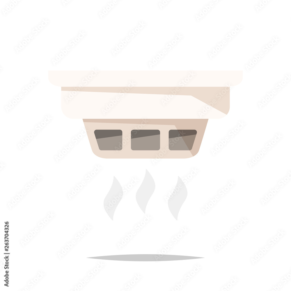 Smoke detector vector isolated illustration Stock Vector | Adobe Stock