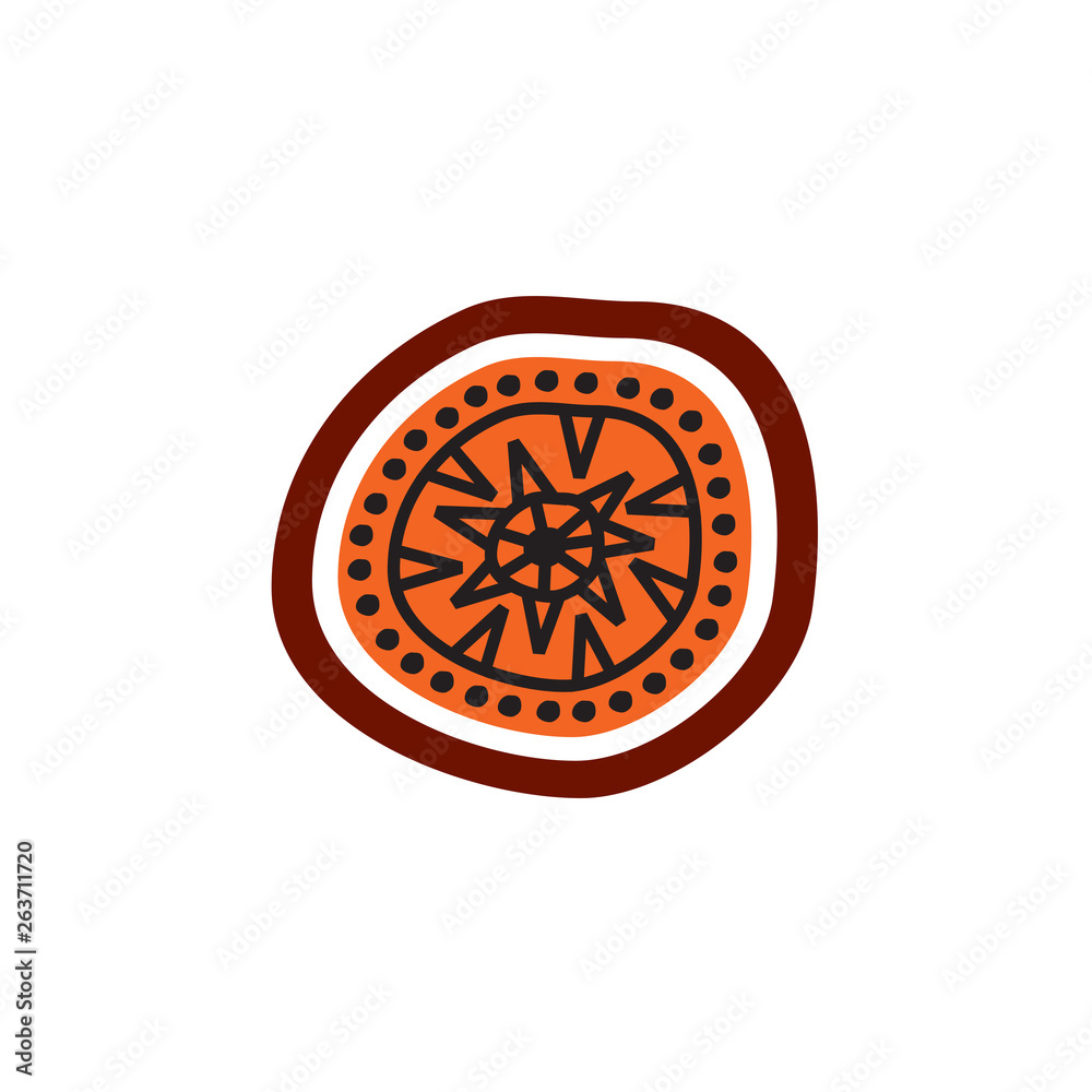 Aboriginal art logo design vector template Stock Vector | Adobe Stock