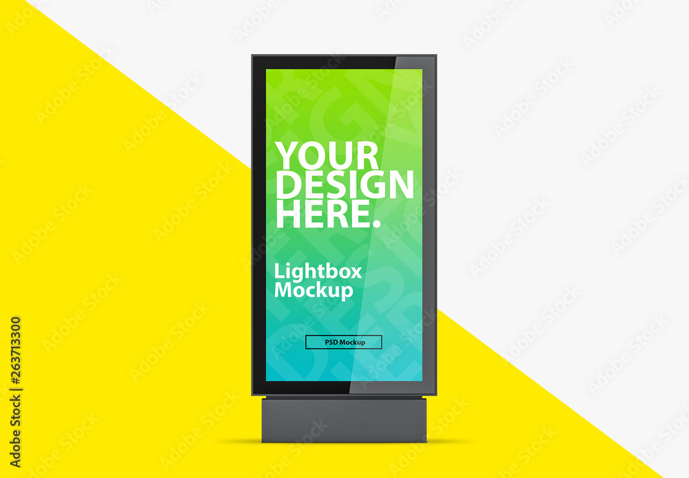 Vertical Lightbox Mockup Stock Template | Adobe Stock