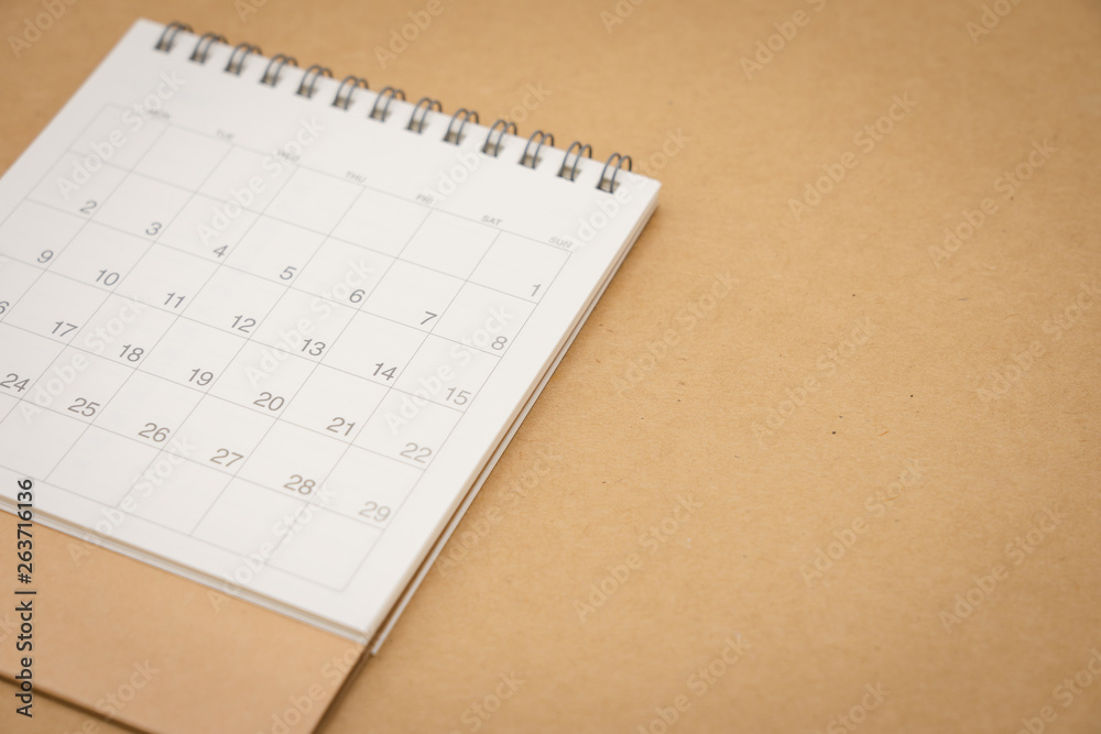 A calendar of the month. using as background business concept and ...