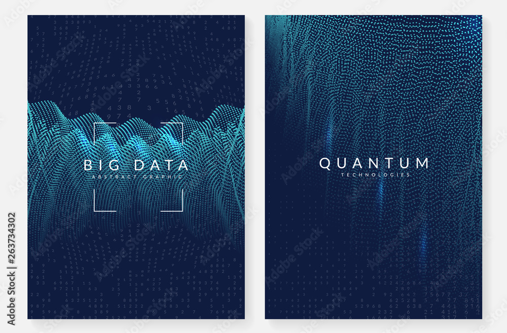 Big data background. Technology for visualization, artificial ...