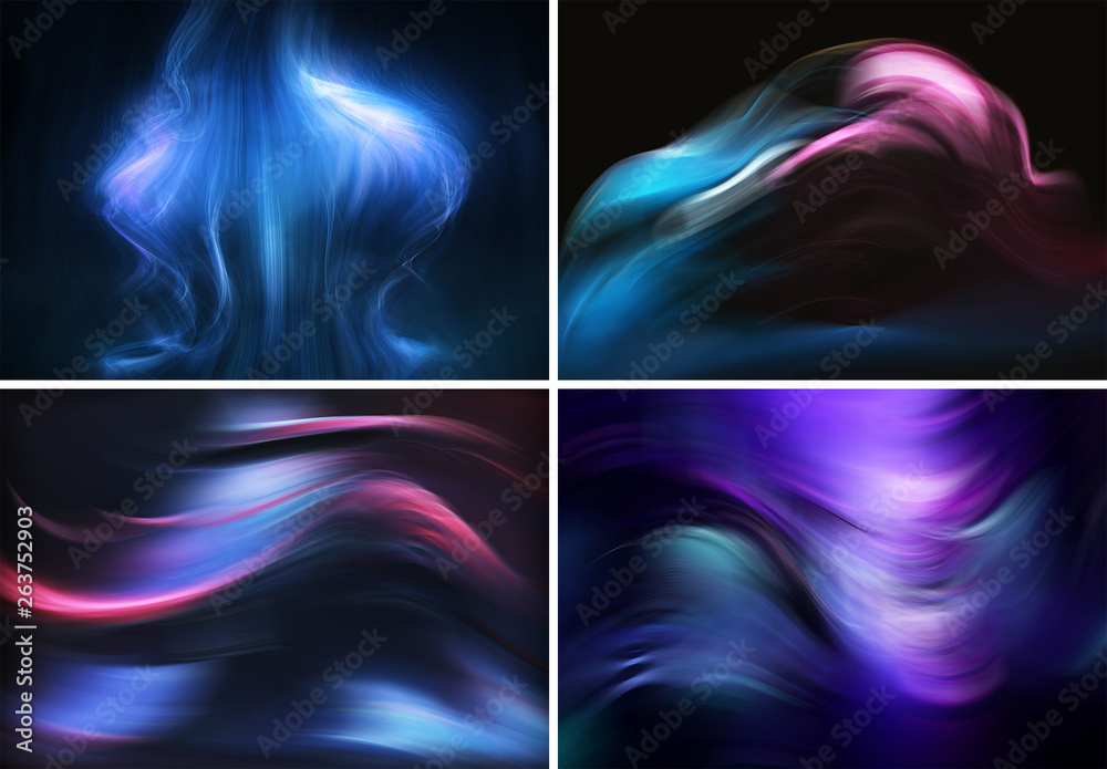 Set of 6 Abstract Smoke Effect Backgrounds Stock Template | Adobe Stock