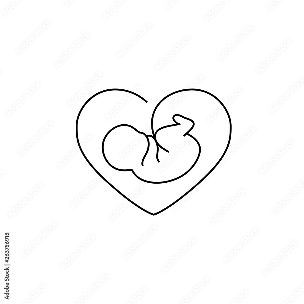 Vector embryo icon Stock Vector | Adobe Stock