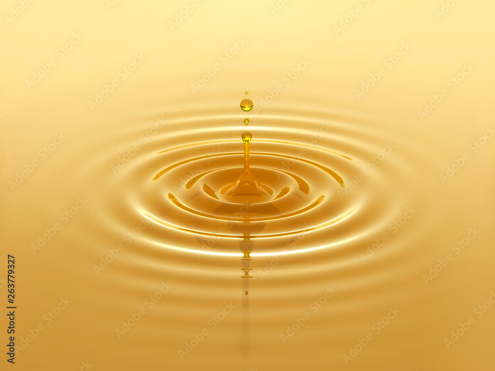 Oil drop splash with oil droplets. Minimal liquid oil design background ...