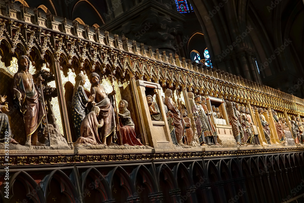 Paris - reliefs from Jesus life - Notre-Dame cathedral - Christ in ...
