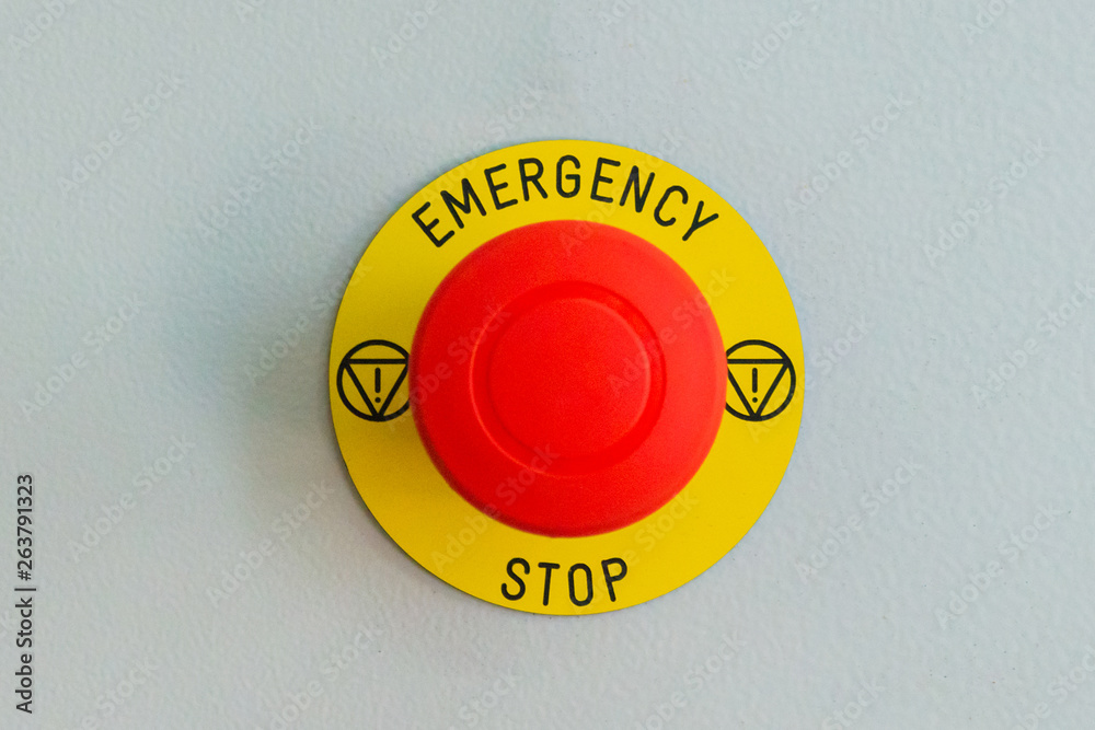 Emergency Stop Button, Disaster Prevention, Assistance Get Help. Stock ...