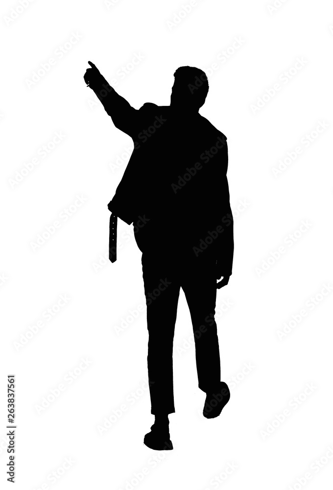 Man Standing Silhouette Back