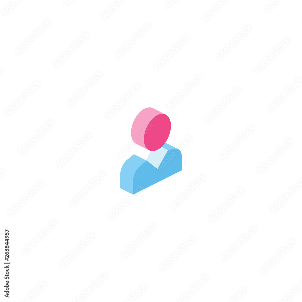 User isometric 3d icon. Creative illustration idea. Stock Vector ...