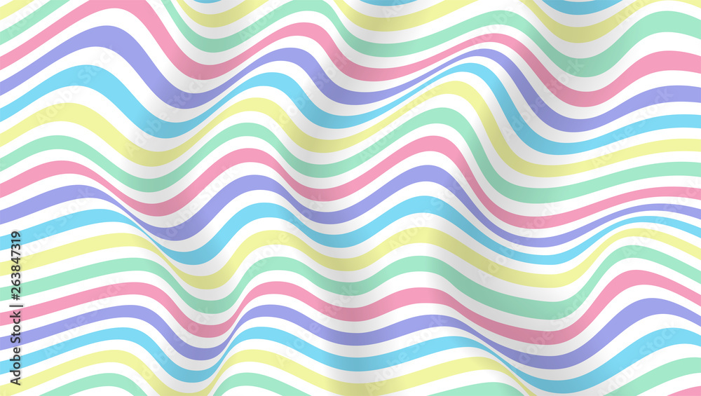 Vector layouts with wavy stripes lines. Minimalistic design of posters ...