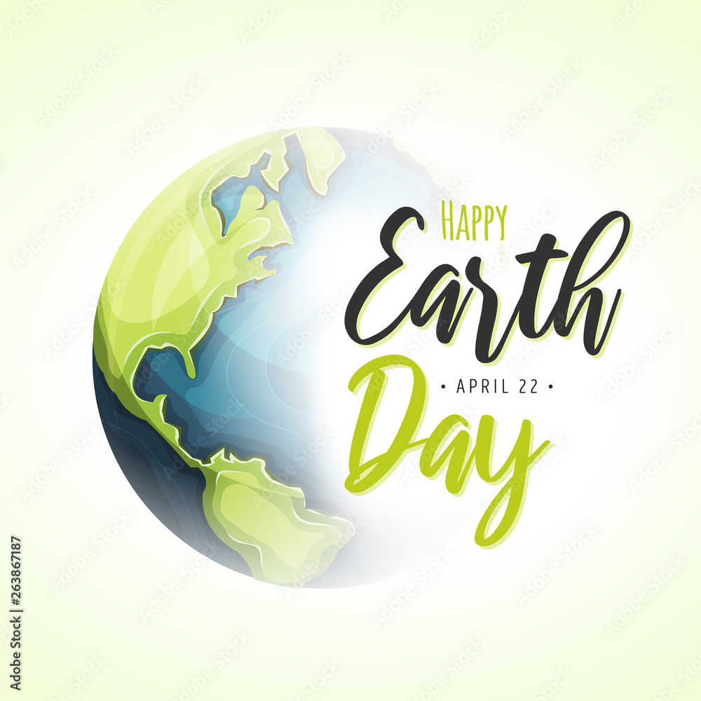 World Earth Day Background/ Illustration of a happy earth day banner ...