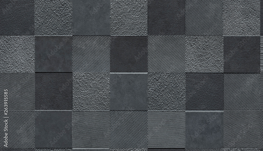 Tile wall decor facade seamless texture, mapping for 3d graphics Stock ...