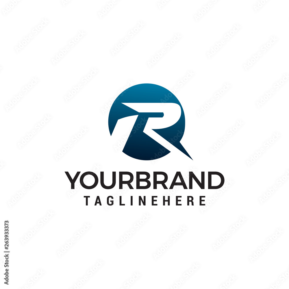 Letter R Circle logo design concept template vector Stock Vector ...