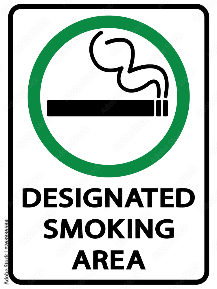 Smoking Area Signage. Smoking area for signboard or label. vector ...