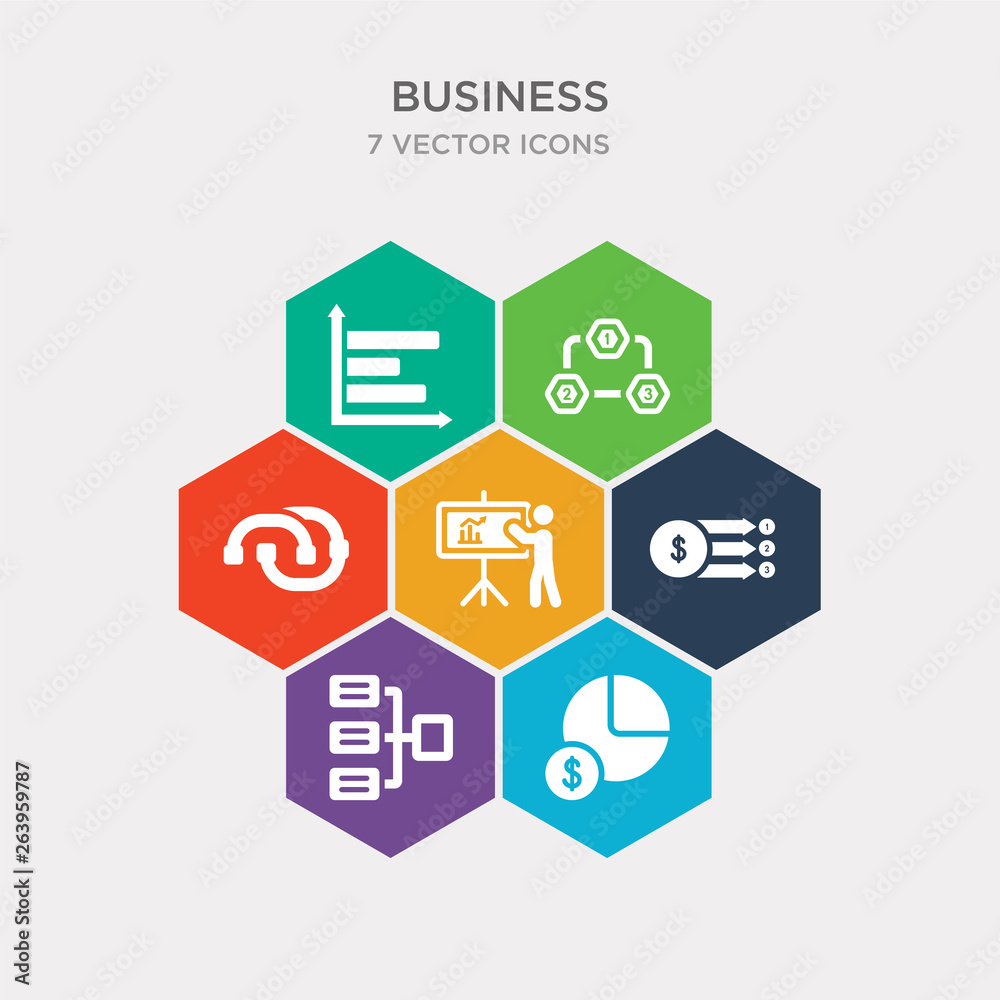 simple set of portion pie chart, connection box chart, infographic ...
