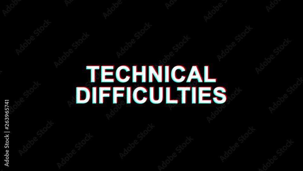 21. Technical Difficulties Glitch Text Abstract Vintage Twitched 4K ...