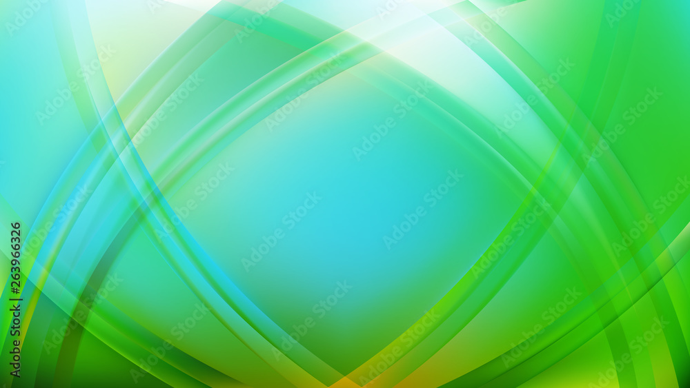 Abstract Blue and Green Curved Background Vector Illustration Stock ...
