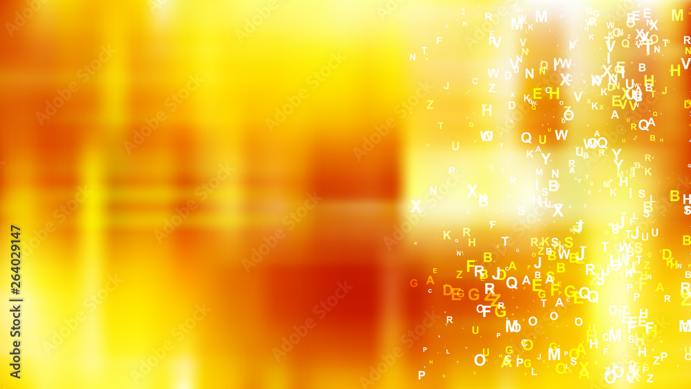 Abstract Red and Yellow Random Alphabet background Stock Vector | Adobe ...